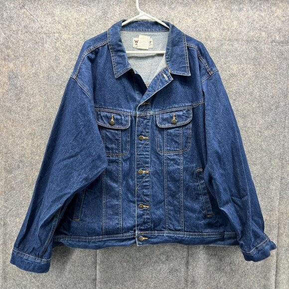 Wrangler | Jackets & Coats | Wrangler Jacket Men 3x Blue Denim Button ...
